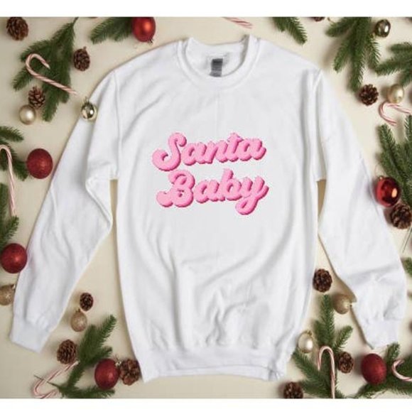 Miss Giselle Boutique | Tops | Santa Baby Sweatshirt | Poshmark